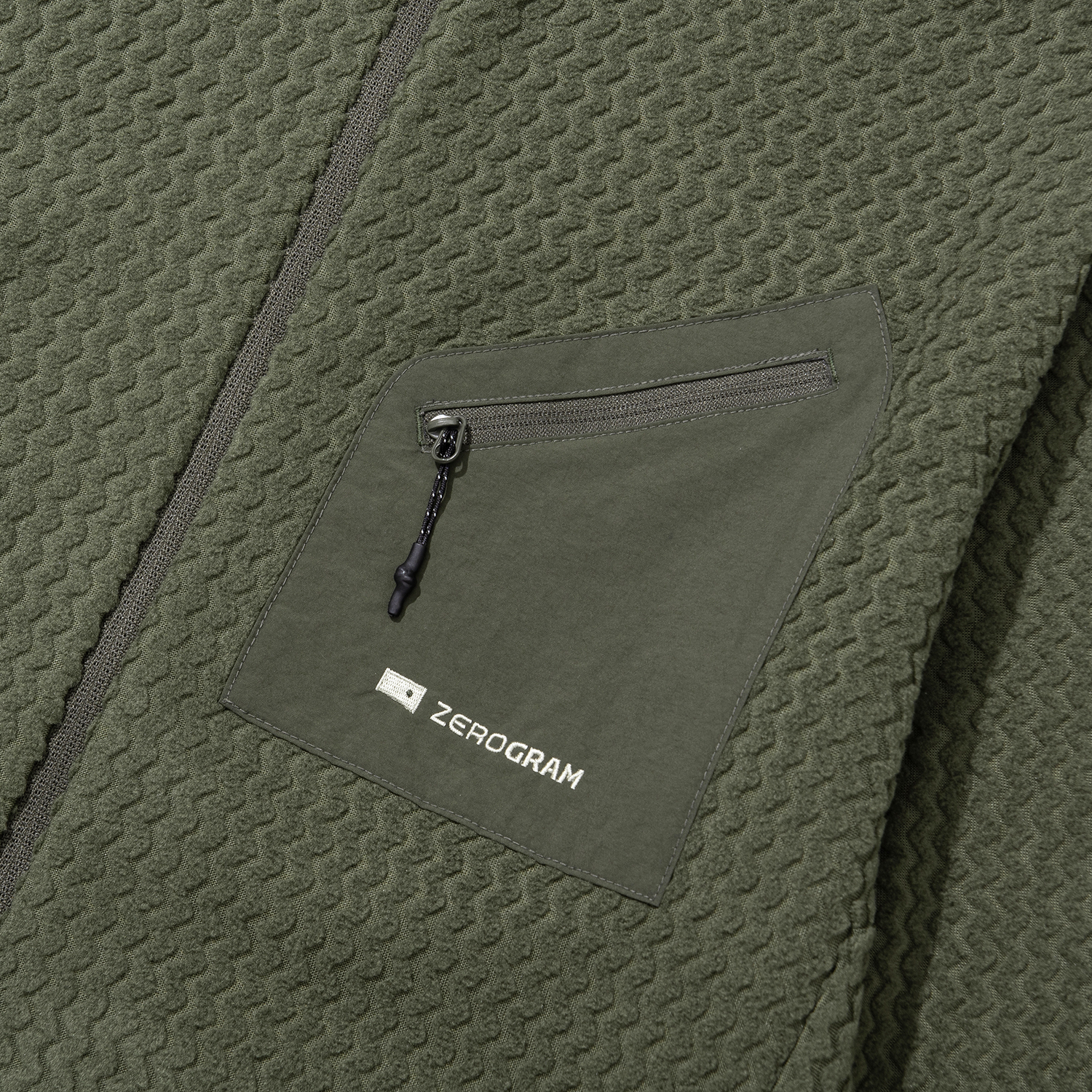 제로그램 | 플로티 자카드 후디 자켓 카키