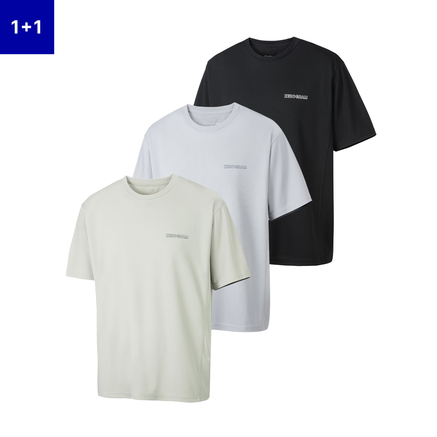 제로그램 | (1+1) 넥스트스킨 Q-DRY 그래픽 반팔 티셔츠