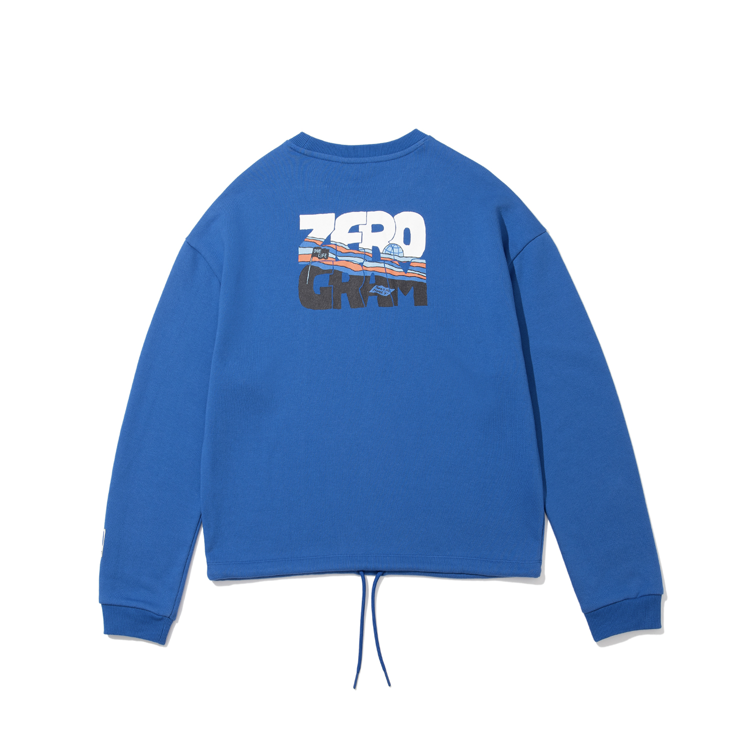 제로그램 | NICE PLANET 크롭 맨투맨 블루